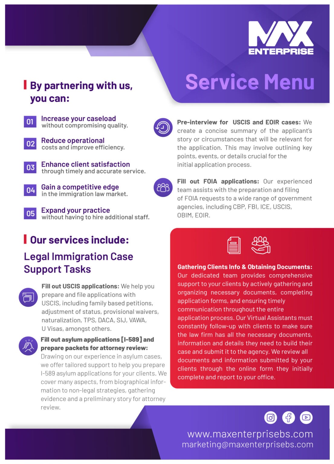 Immigration Legal Assistance - Max Enterprise